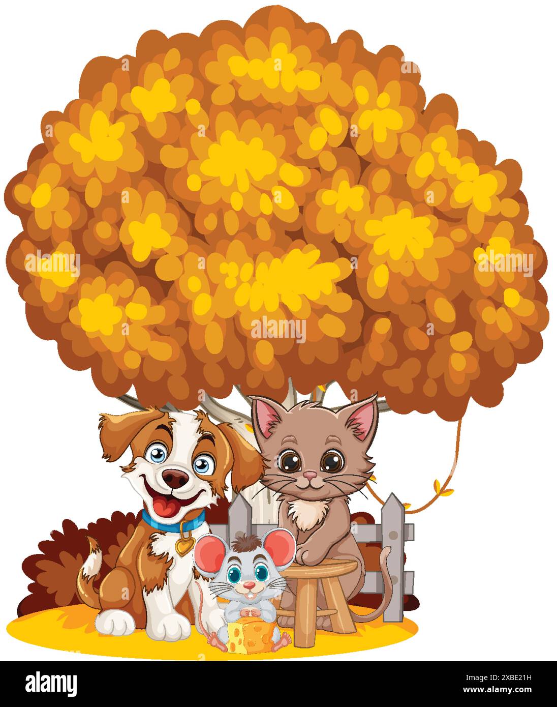 Bonding cat and dog Stock Vector Images - Alamy