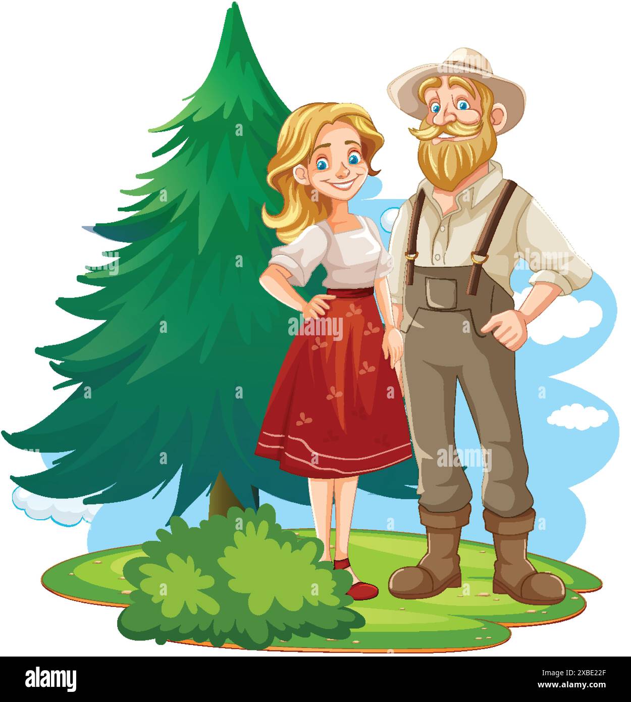 Man standing near tree Stock Vector Images - Alamy