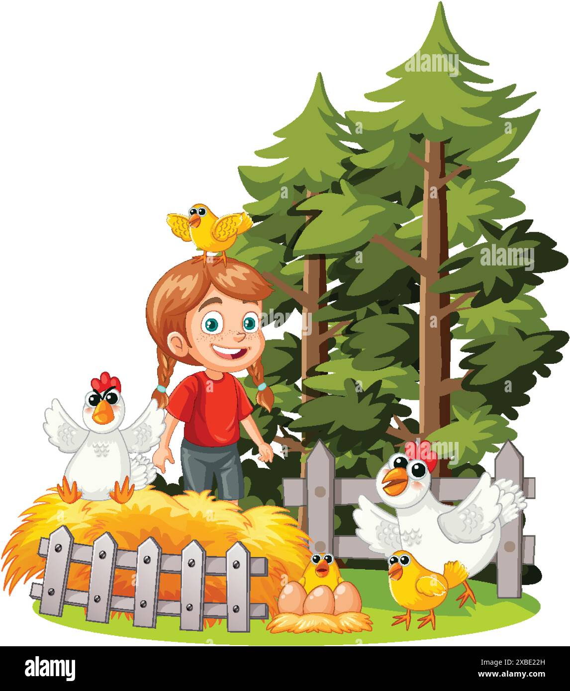 Family of chickens Stock Vector Images - Alamy