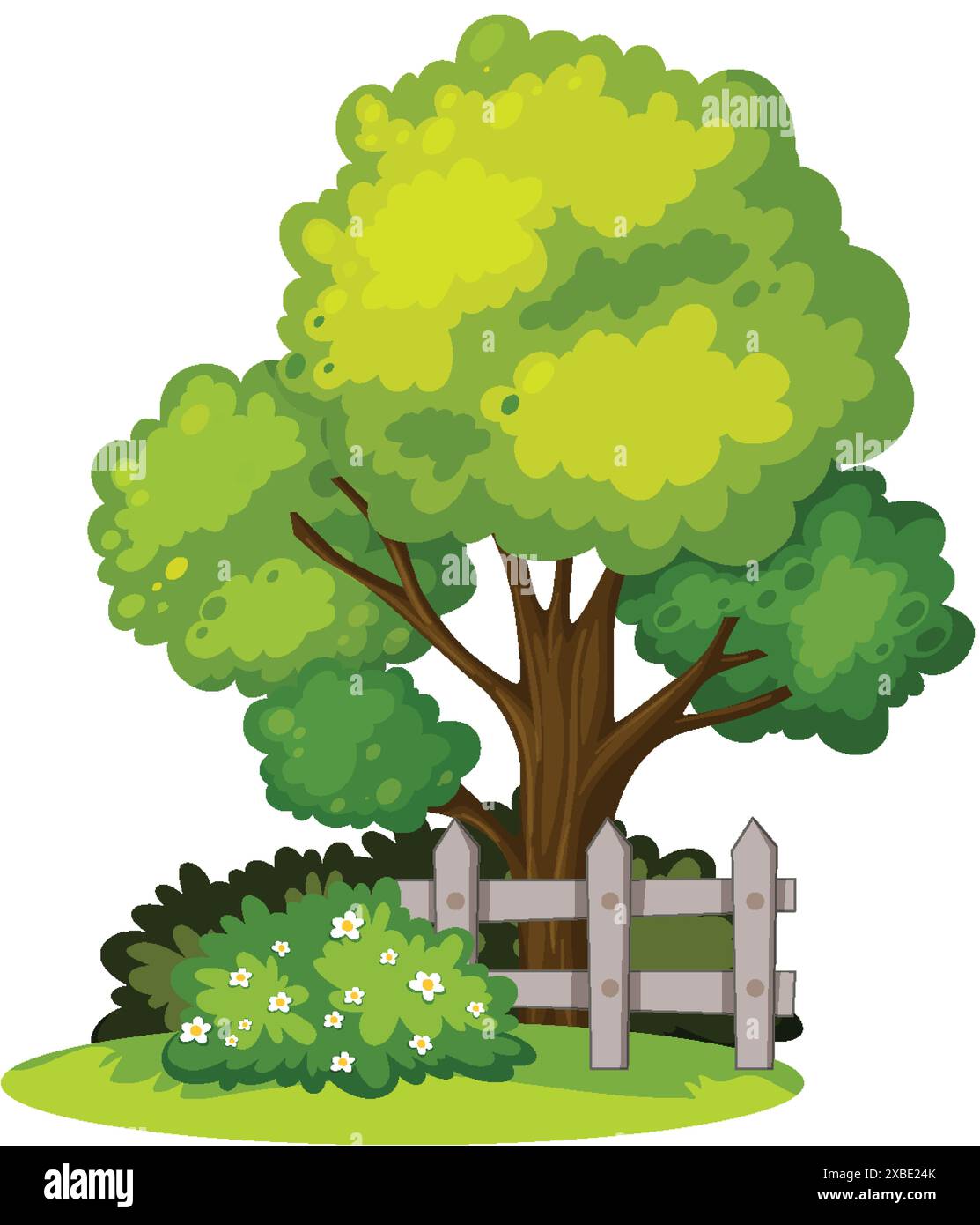 Tranquil garden lush greenery Cut Out Stock Images & Pictures - Alamy