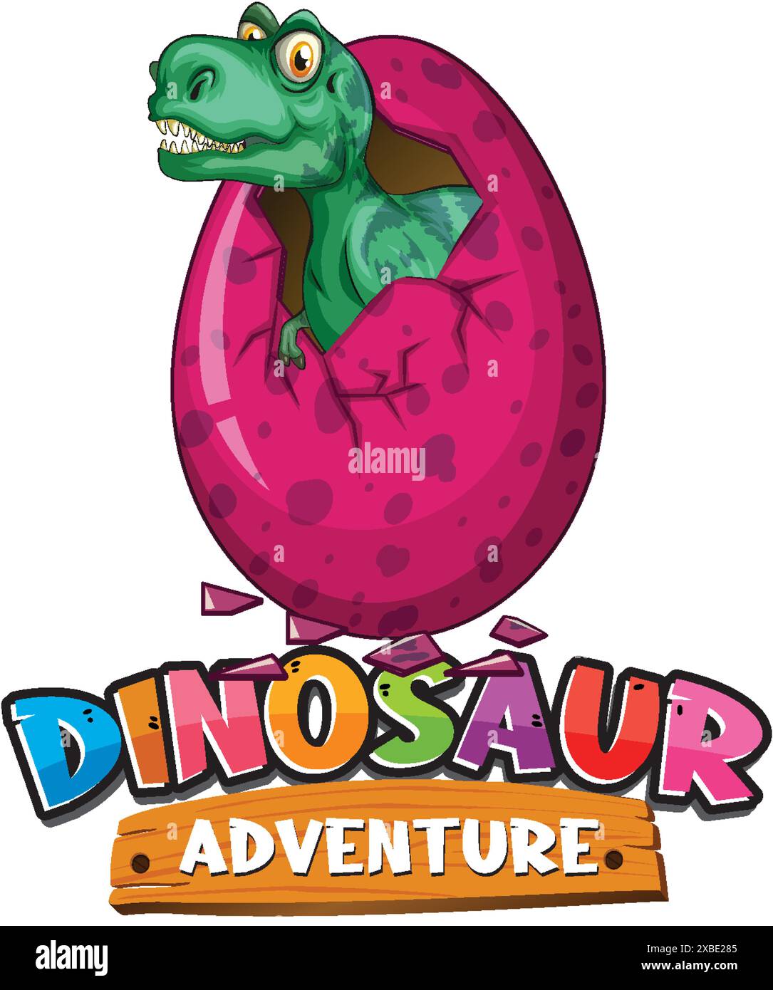 Dinosaur hatching from a colorful egg Stock Vector Image & Art - Alamy