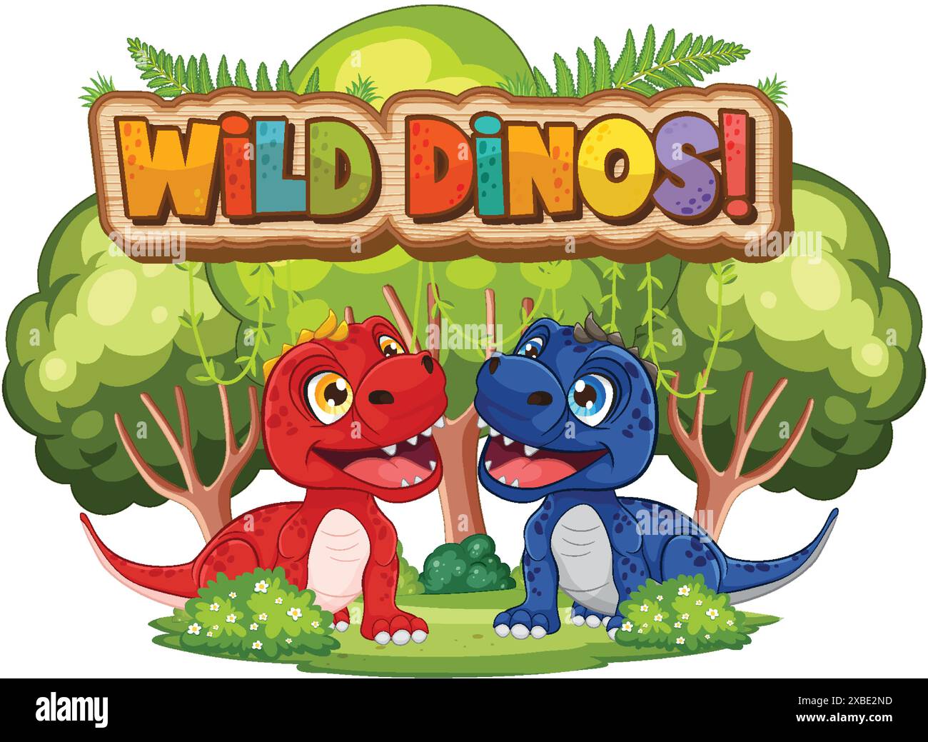 Lush greenery in wild Stock Vector Images - Alamy