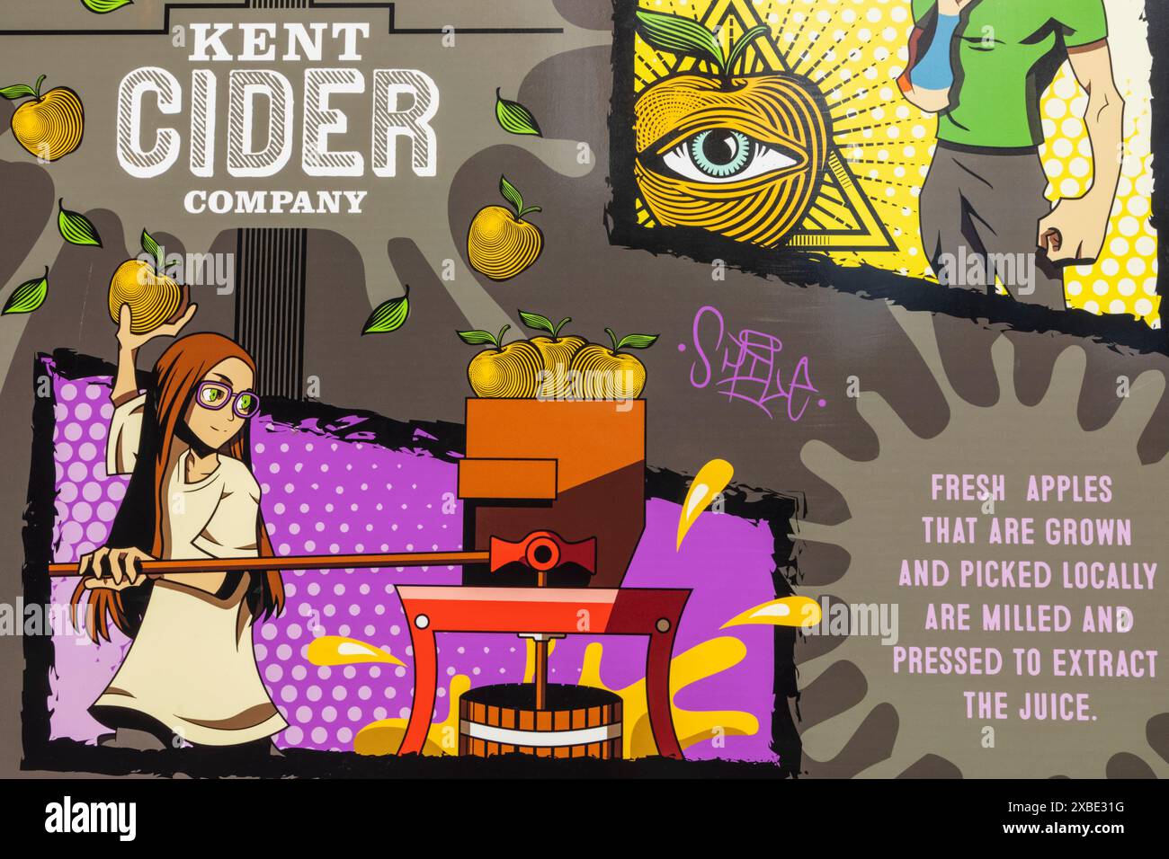 England, Kent, Rochester, Kent Cider Company Advertising Artwork ...