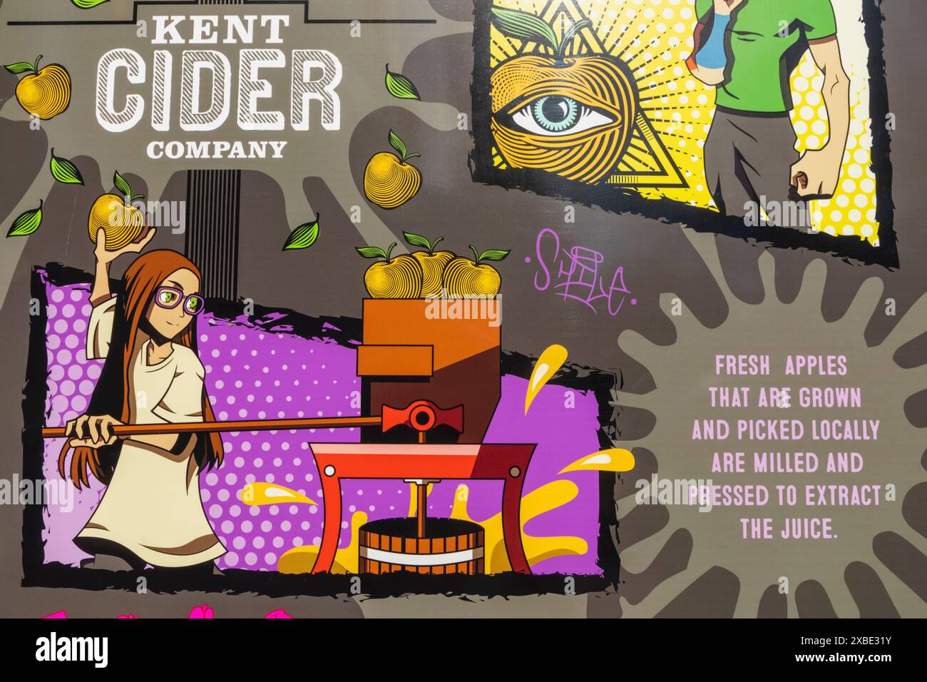 England, Kent, Rochester, Kent Cider Company Advertising Artwork ...