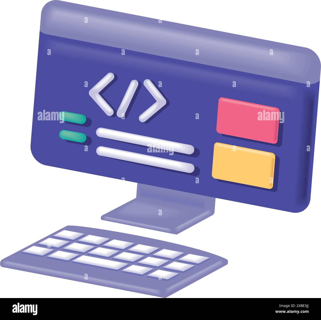 programming screen code on computer Stock Vector Image & Art - Alamy