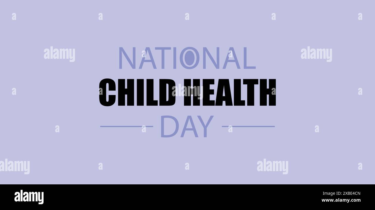 Celebrating National Child Health Day with Chic Typography Stock Vector ...