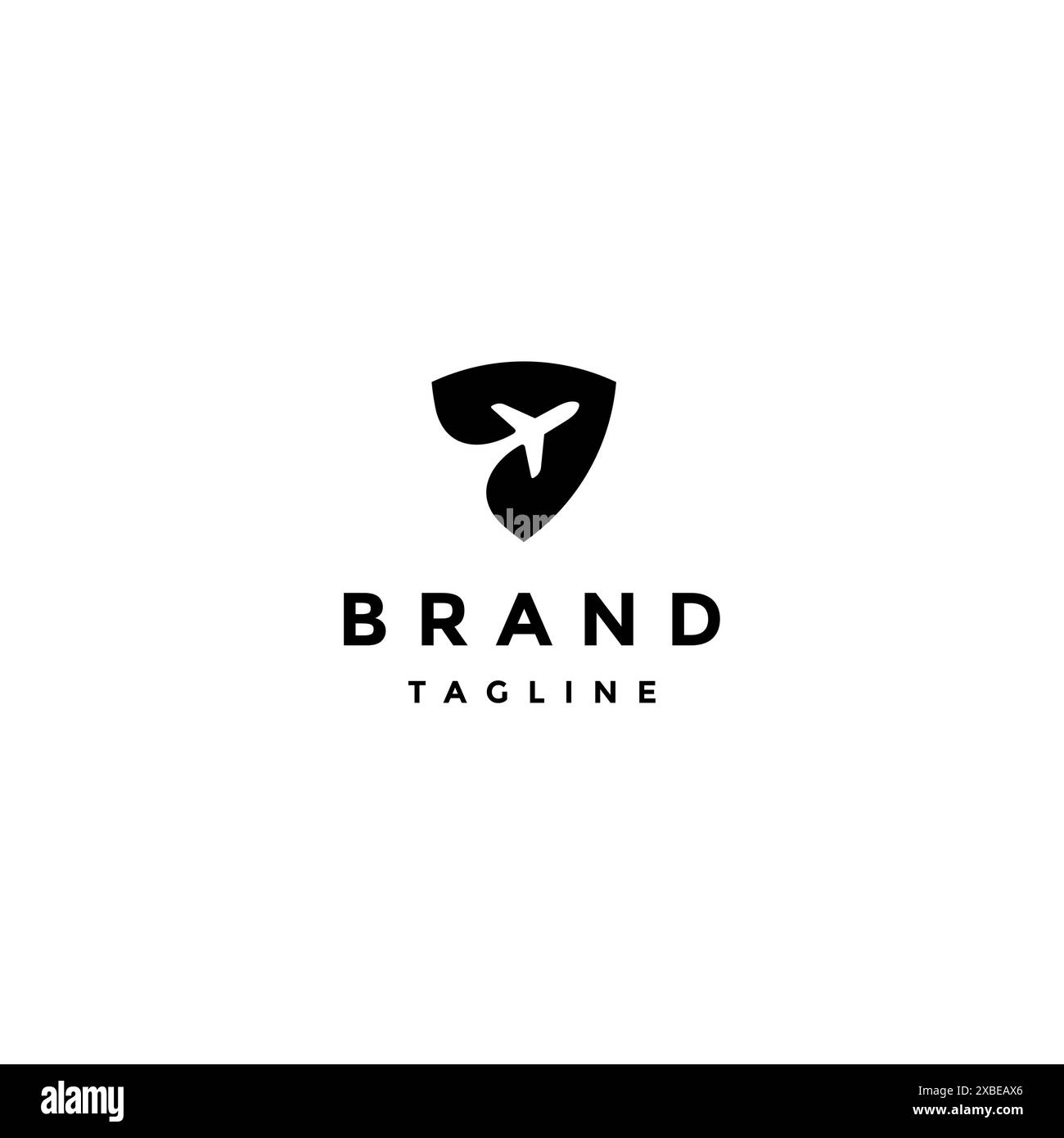 Airplane Silhouette In Triangle Icon Design. Triangle Symbol With ...