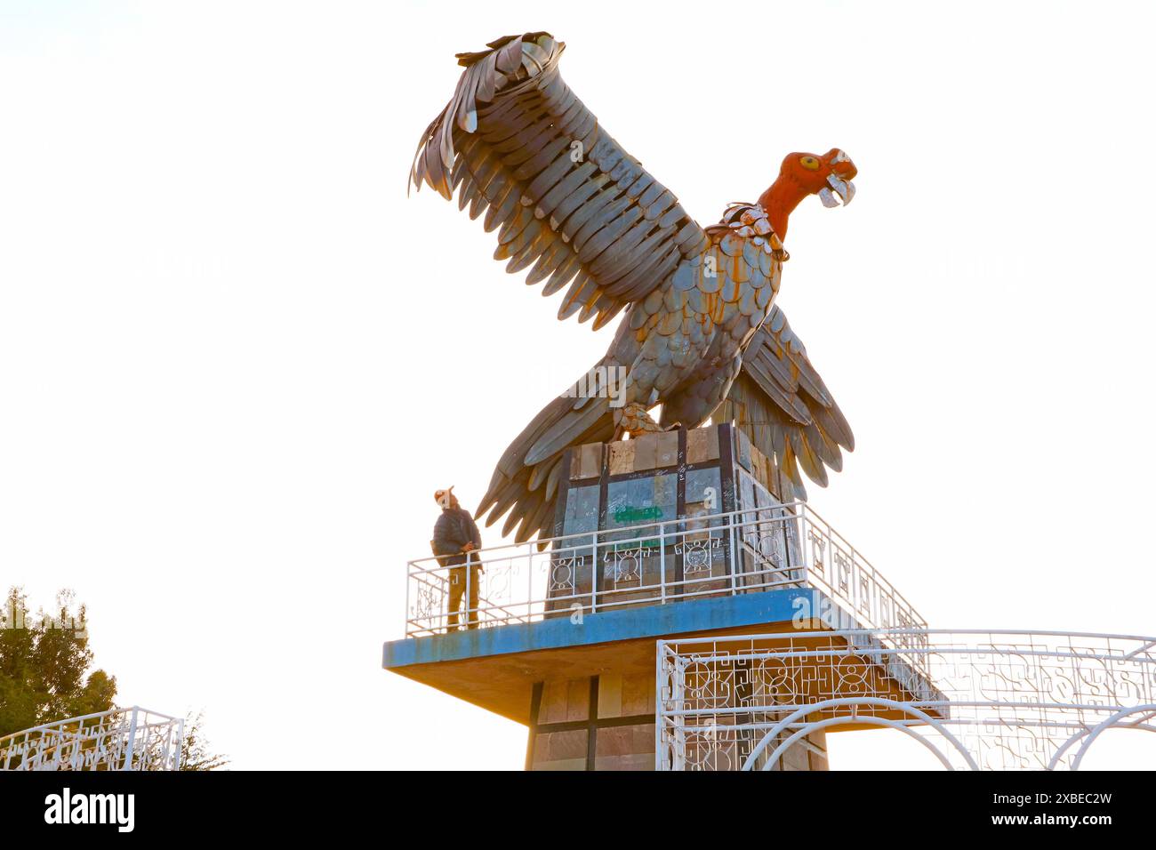 Visitor Being Impressed with Huge Condor Statue at Condor Hill ...