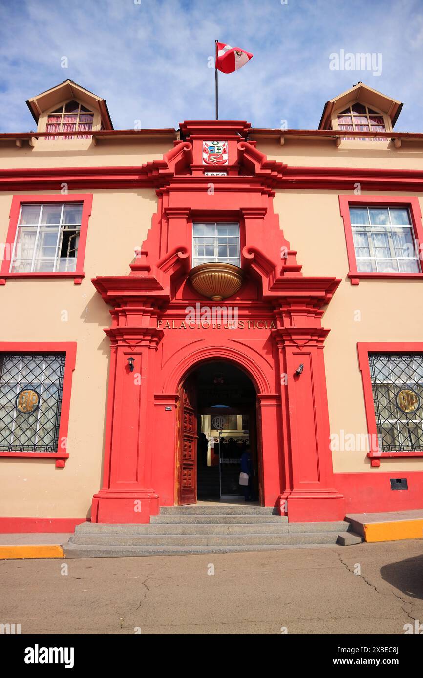 Palacio de Justicia or the Justice Palace on Plaza de Armas Square in ...