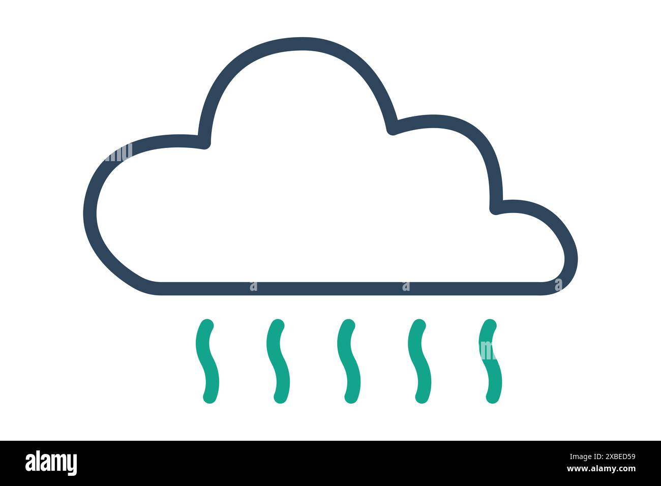 Rain icon. cloud with water drop. icon related to humidity. line icon ...