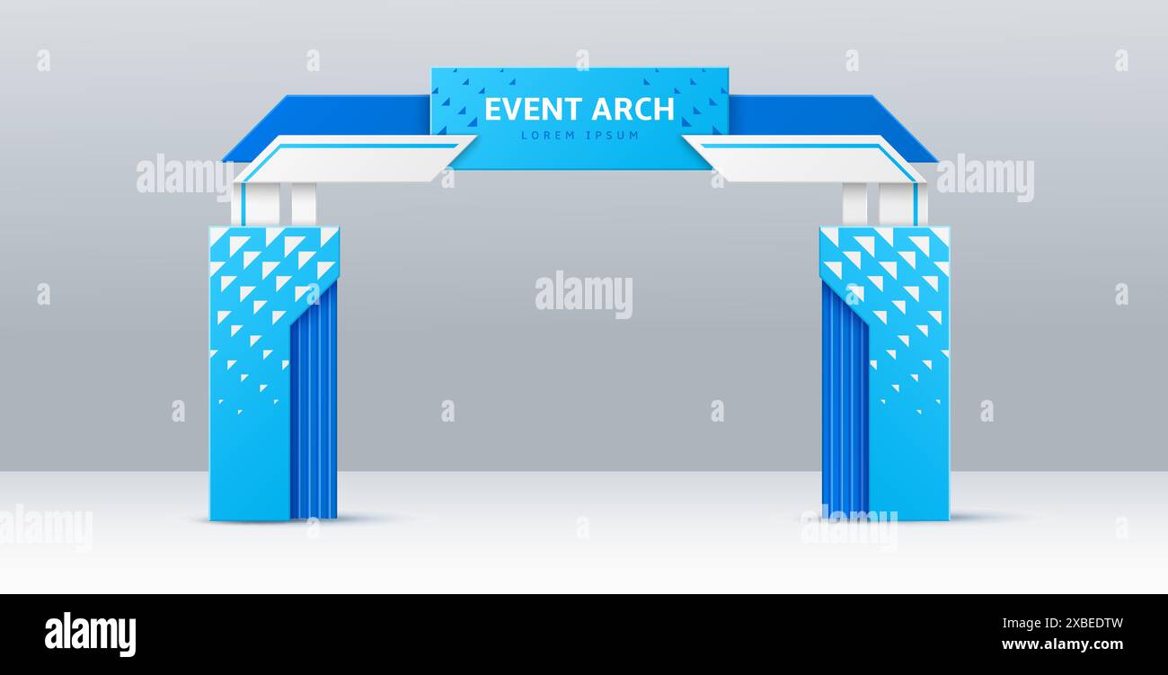 Event arch or entrance gate mockup template of entry or welcome archway ...