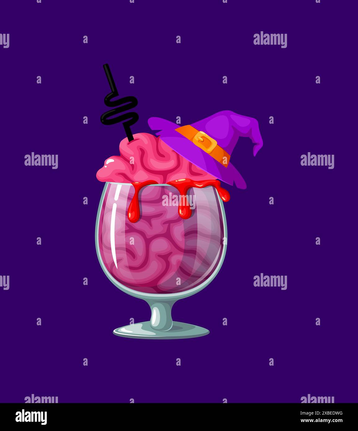 Halloween cocktail features a bleeding brain, complete with a witch hat ...