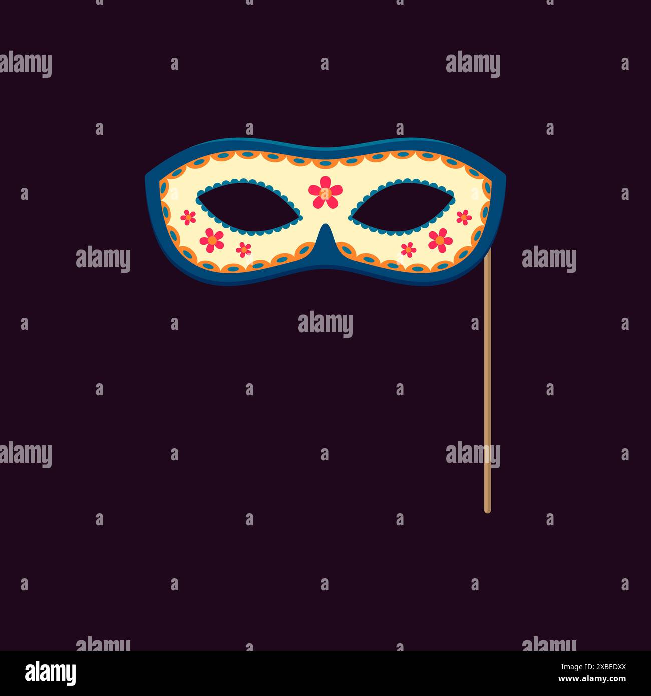 Dead day photo booth mask with props. Mexican dia de los muertos ...