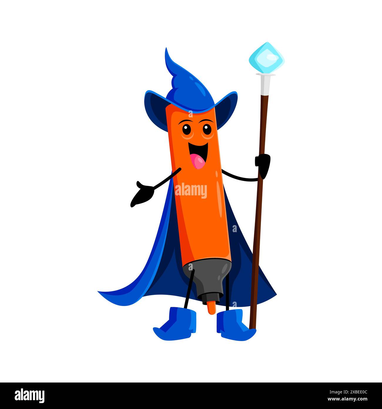 Cartoon Halloween felt-tip pen school stationery mage, wizard and witch ...