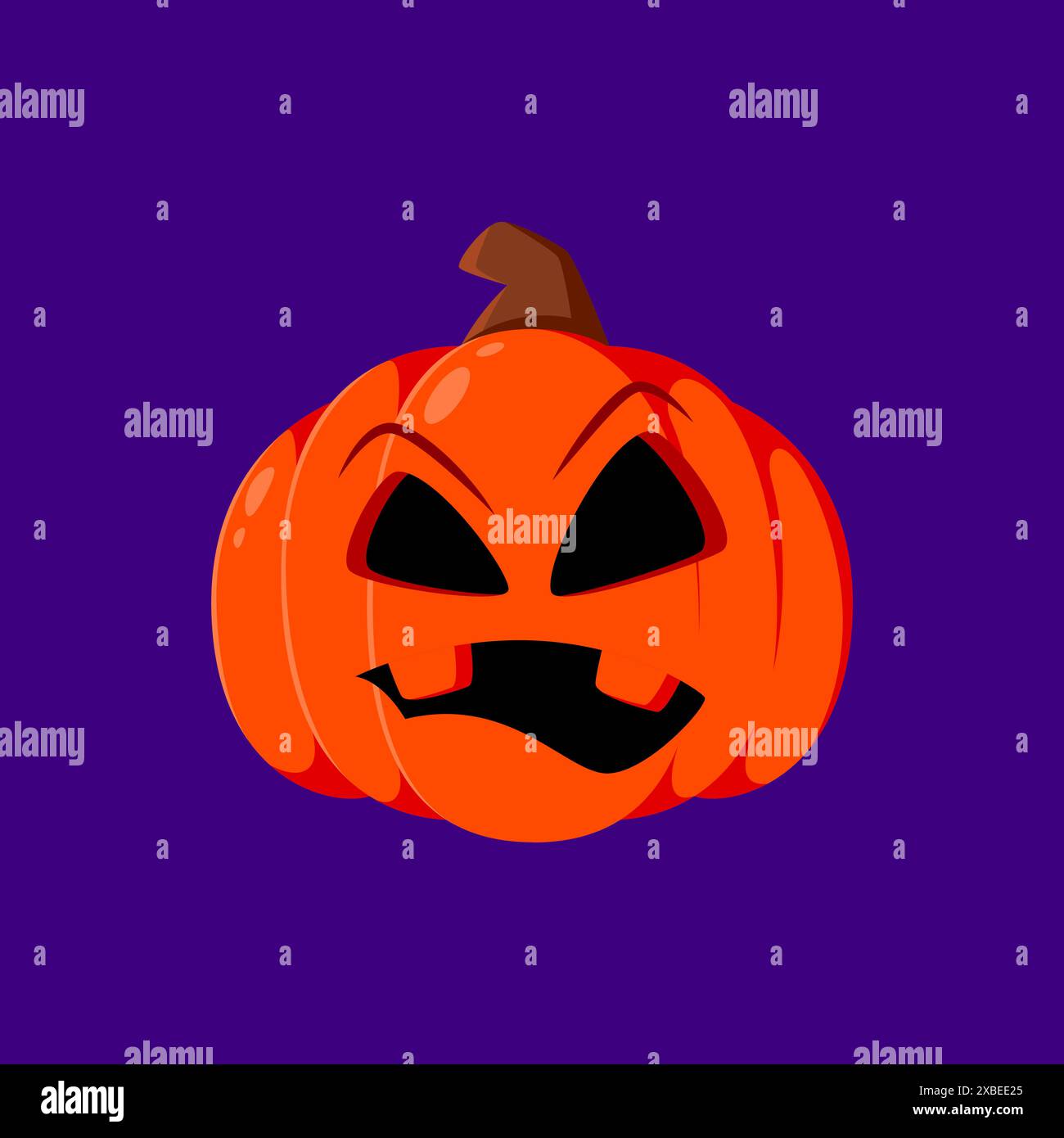 Halloween holiday pumpkin emoji. Isolated vector cartoon grinning jack ...