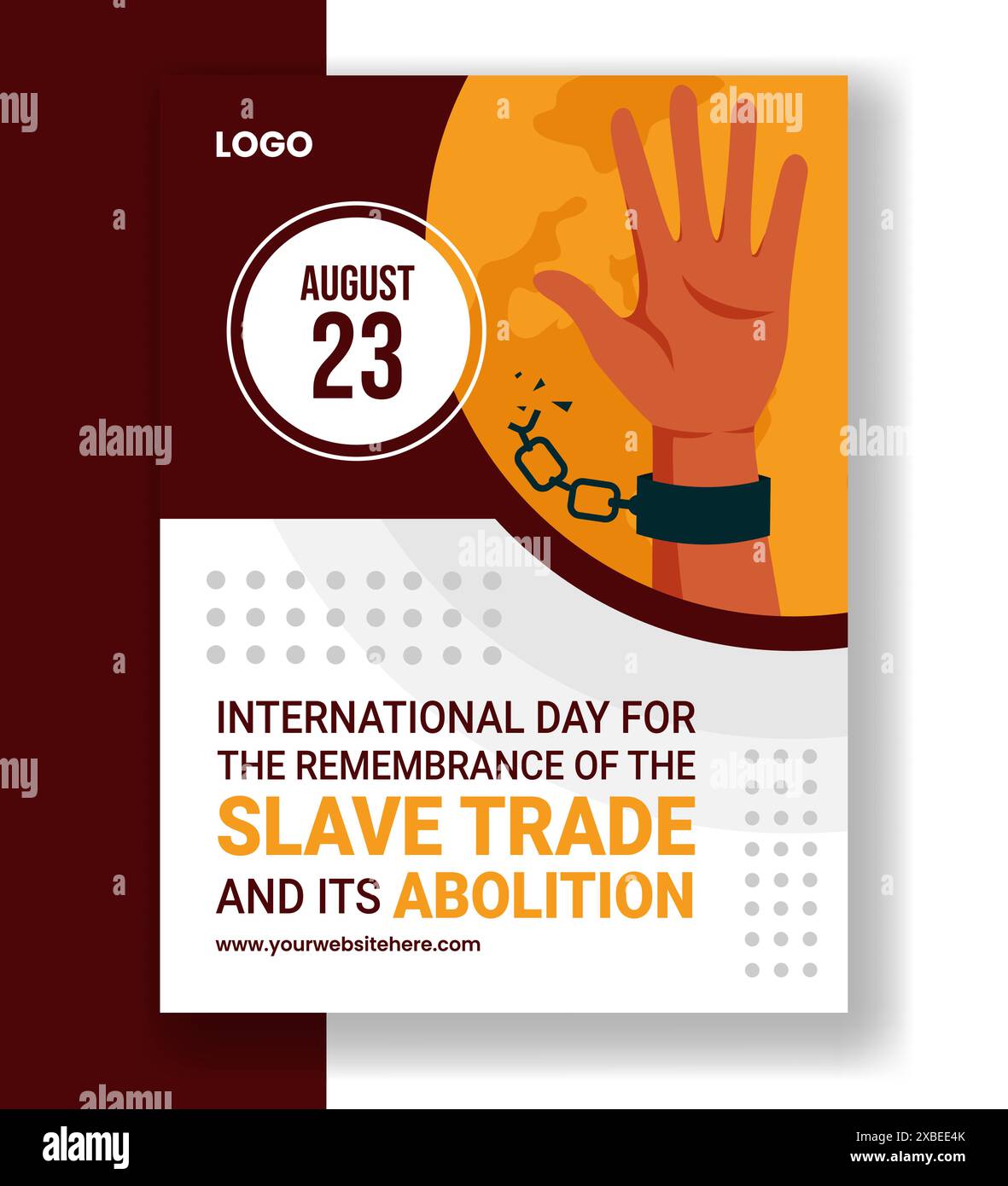 Slave Trade and Abolition Day Vertical Poster Cartoon Hand Drawn ...