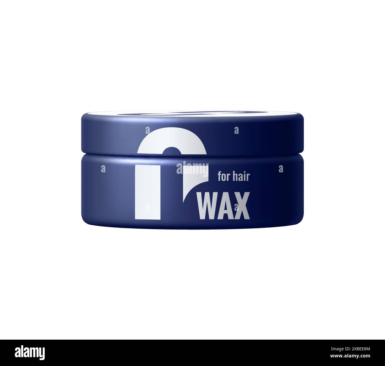 Hair wax package, men cosmetic product isolated 3d vector realistic ...