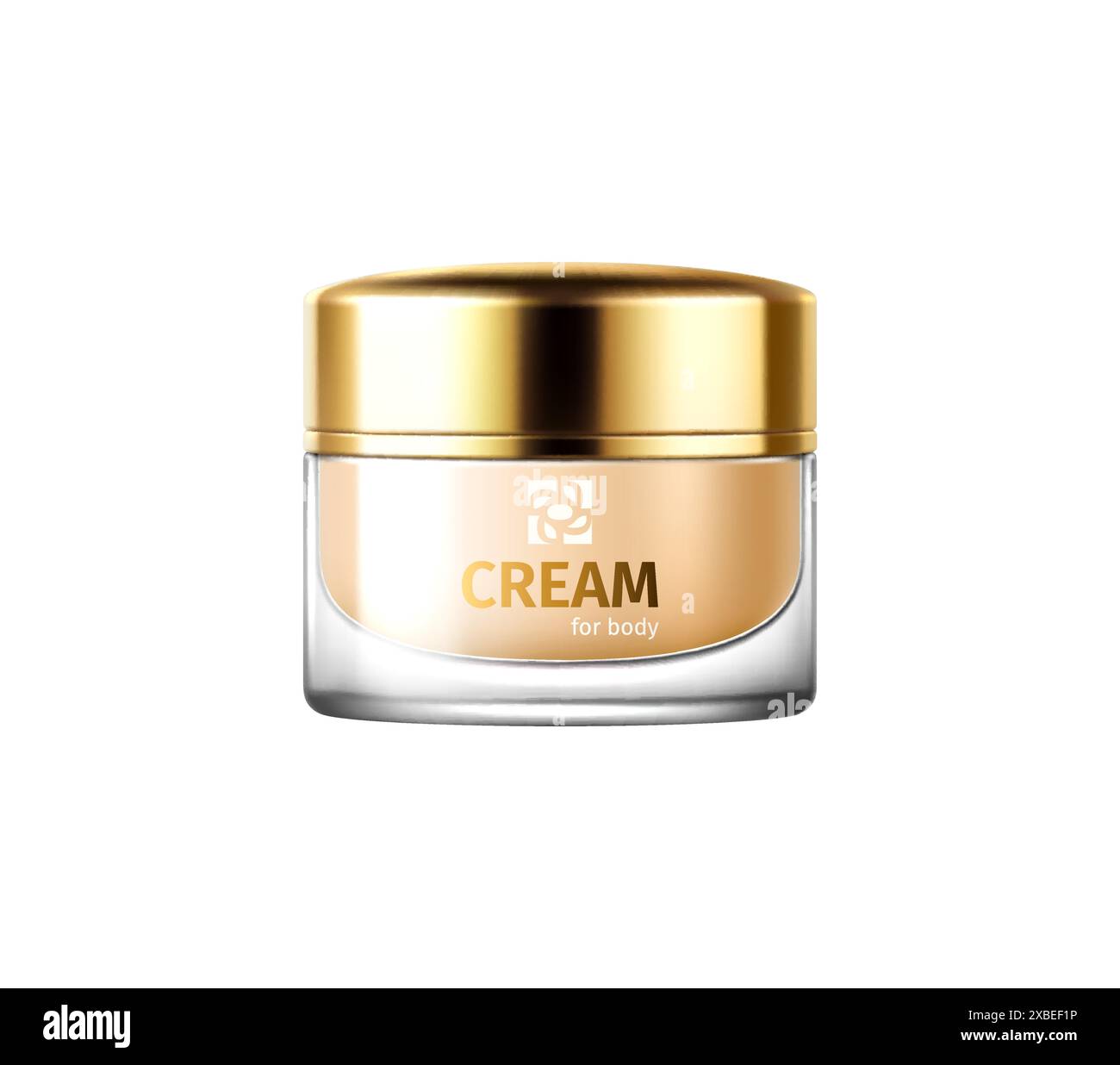 Luxury golden cream jar Stock Vector Images - Alamy