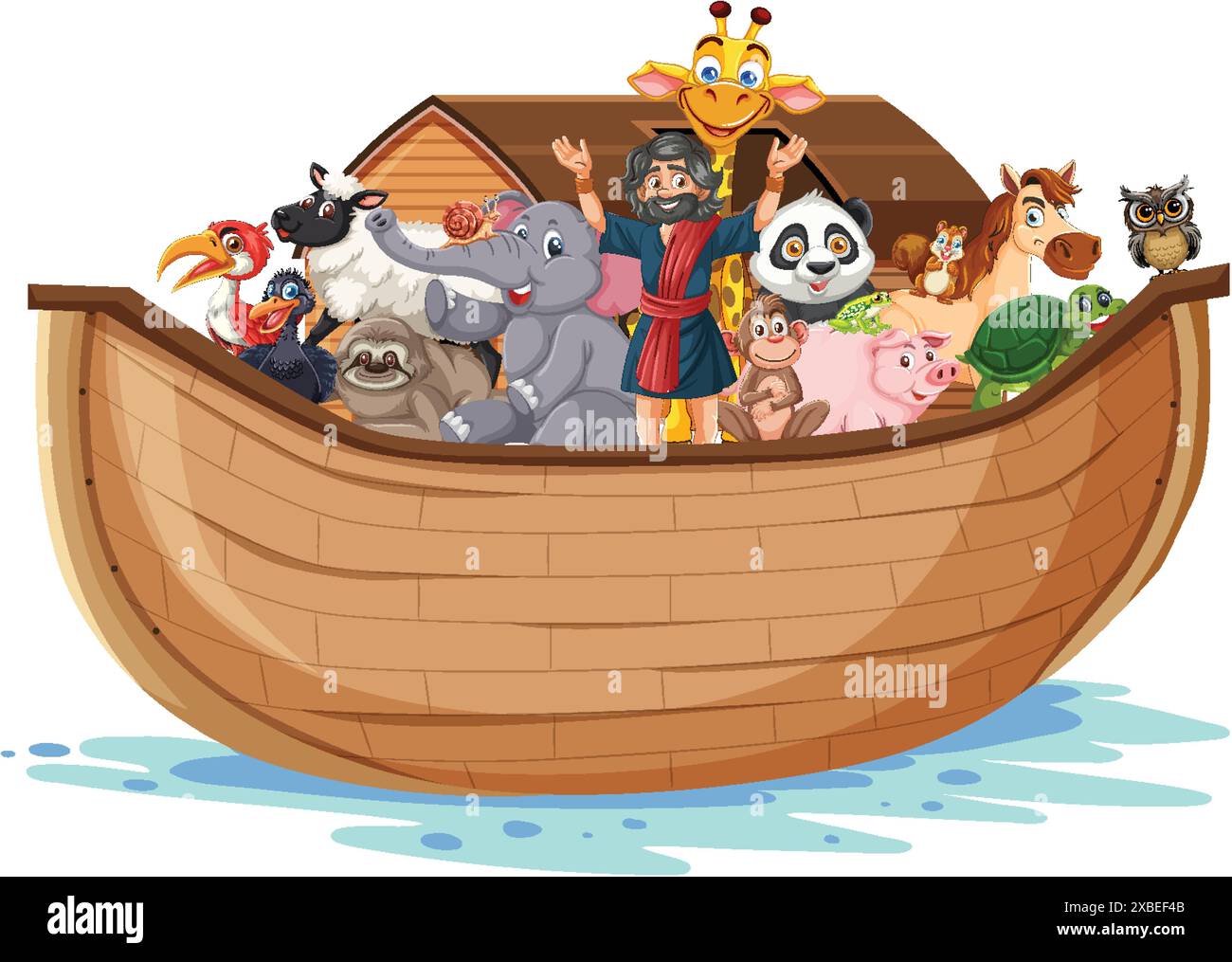 Various animals together on a large boat Stock Vector Image & Art - Alamy