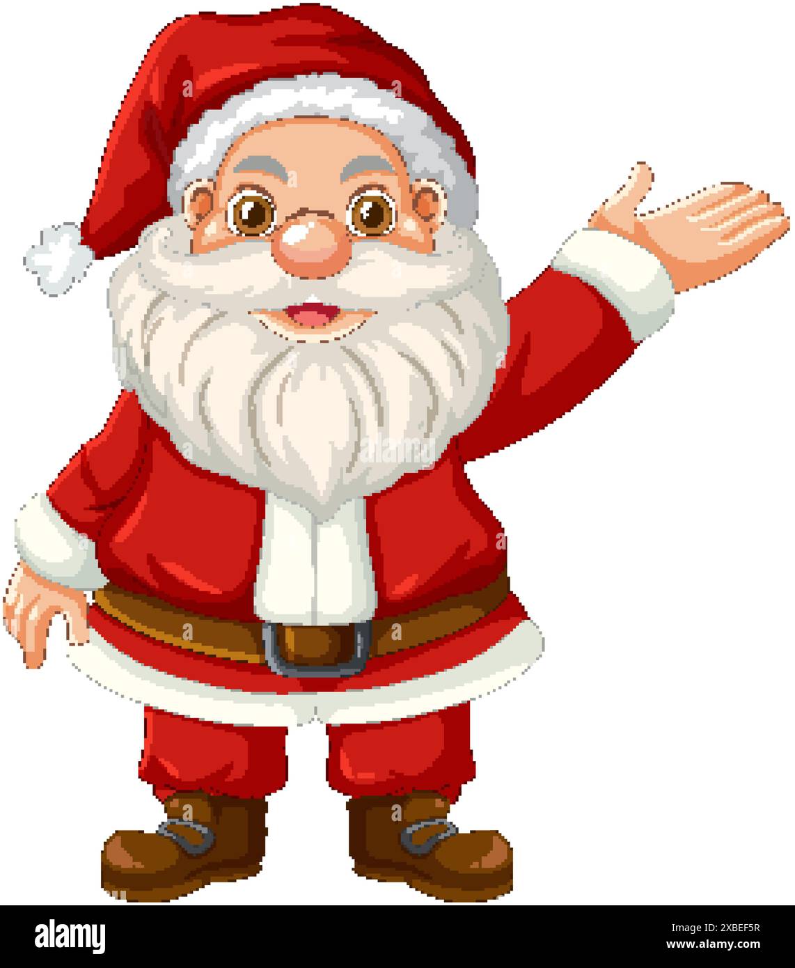 Santa Claus waving with a smile Stock Vector Image & Art - Alamy