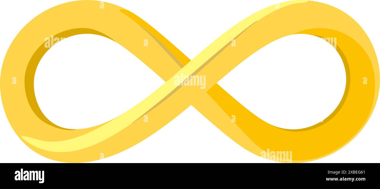 Infinity symbol or eternity loop in 3D gold vector Stock Vector Image ...