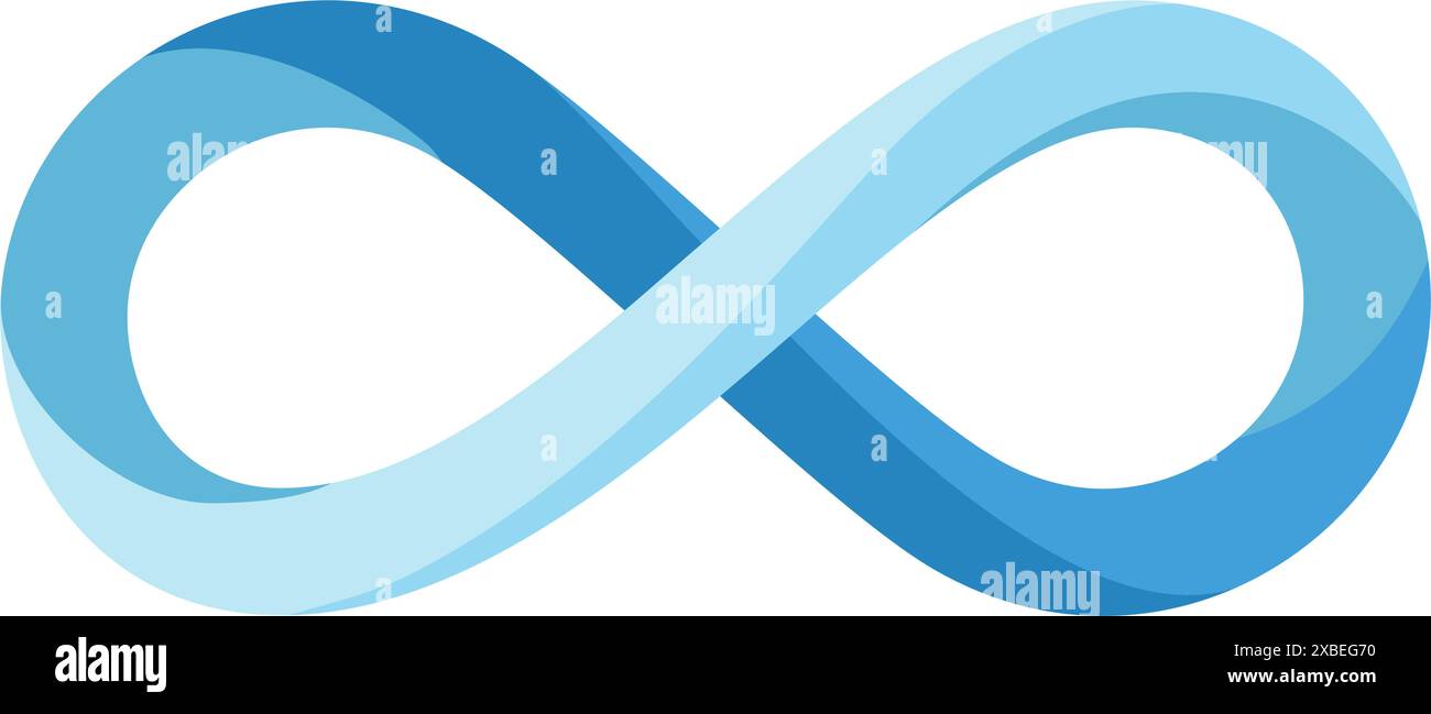 Blue infinity symbol for autism awareness concept in 3D vector Stock ...