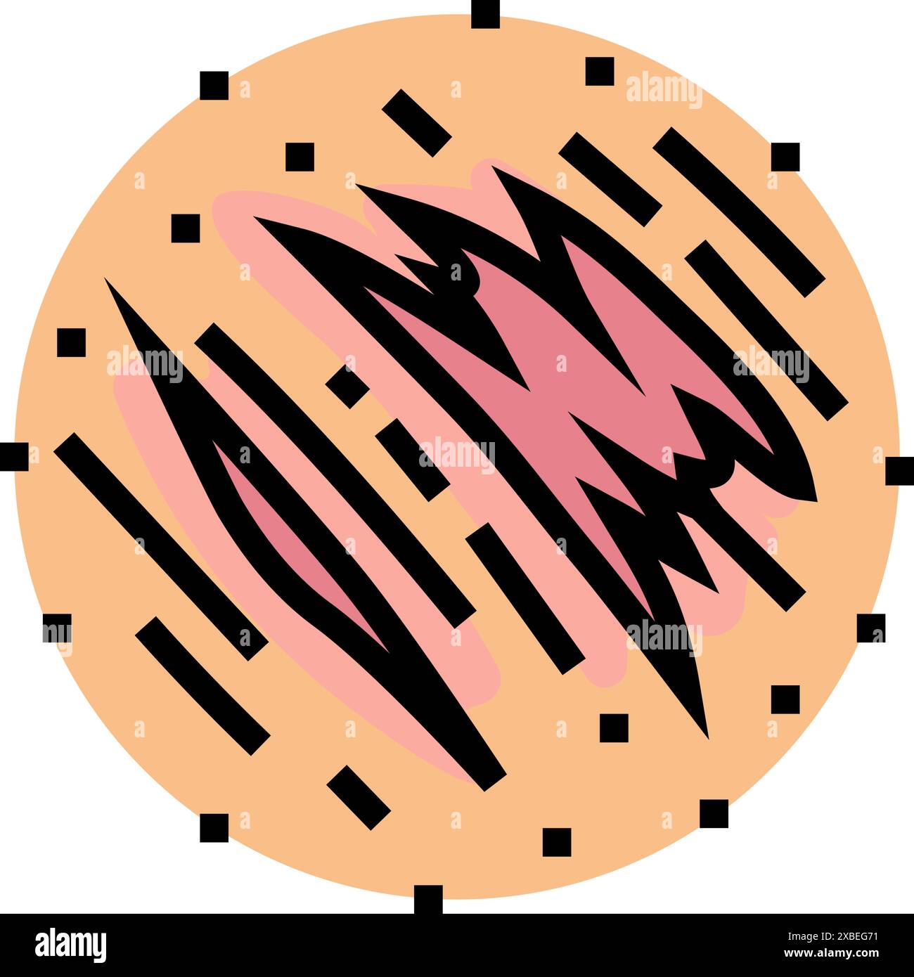 abrasions household injury accident color icon vector illustration ...