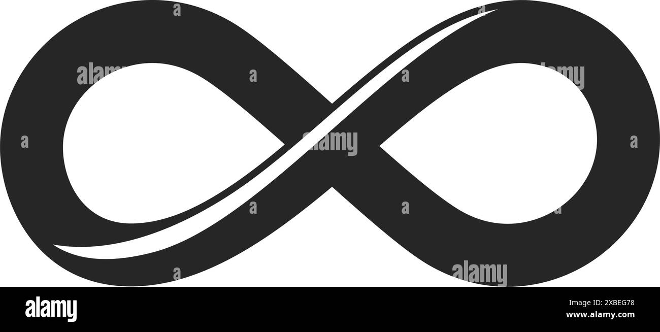 Infinity symbol or eternity loop in black fill vector Stock Vector ...