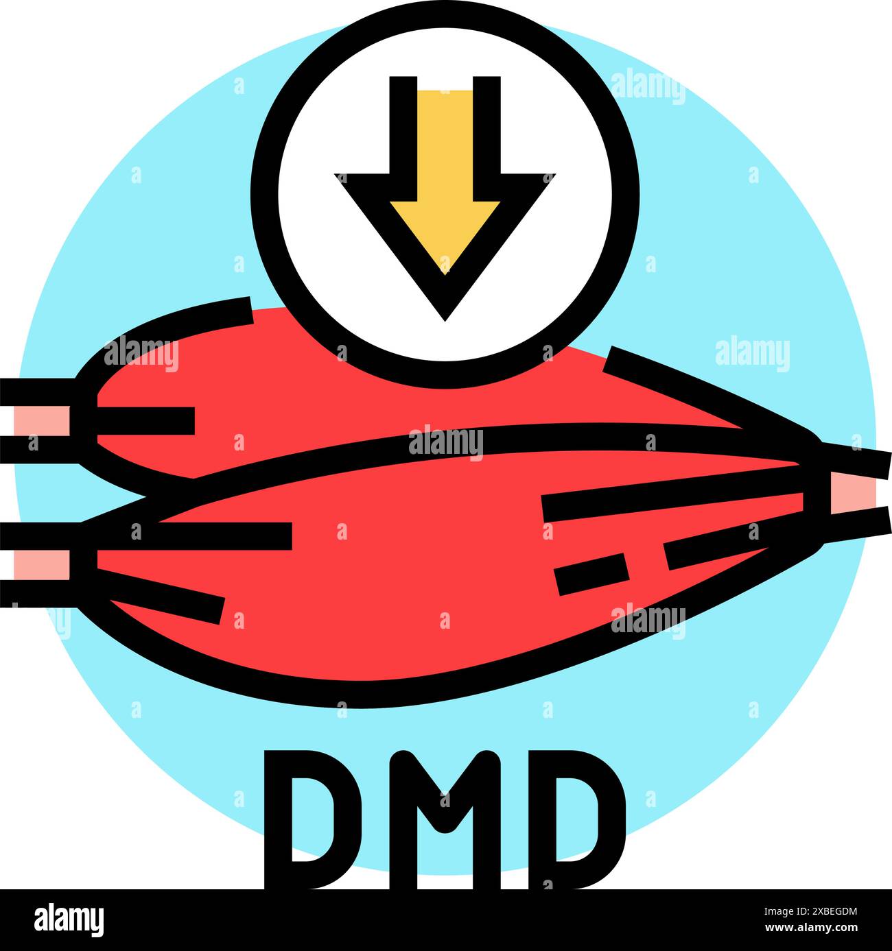 duchenne muscular dystrophy disease color icon vector illustration ...
