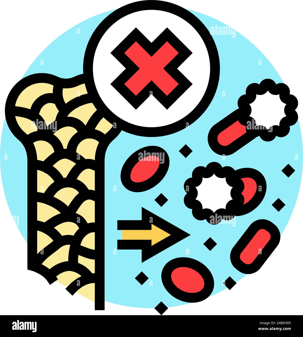 Myelofibrosis Disease Color Icon Vector Illustration Stock Vector Image