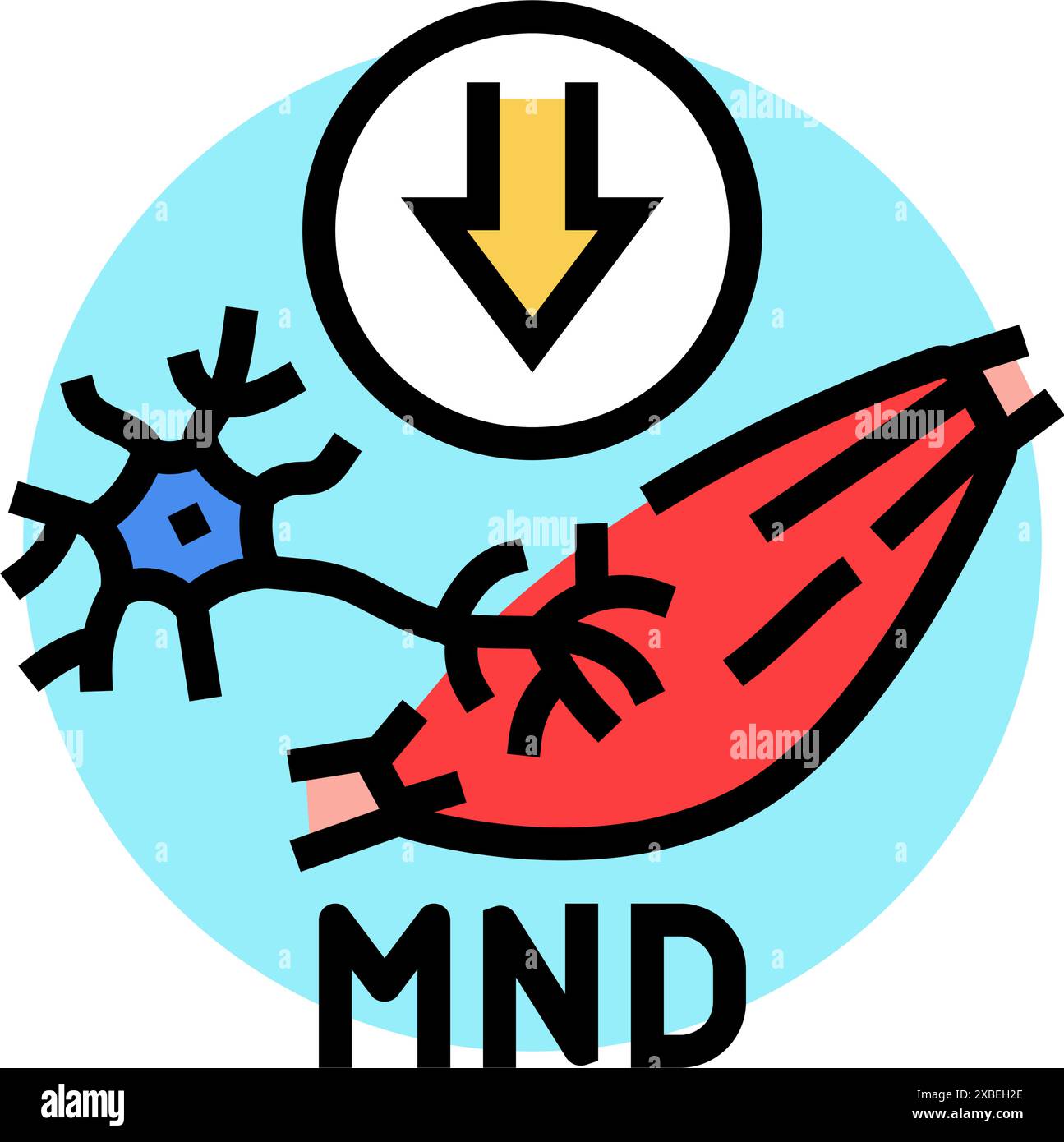 motor neuron diseases color icon vector illustration Stock Vector Image ...