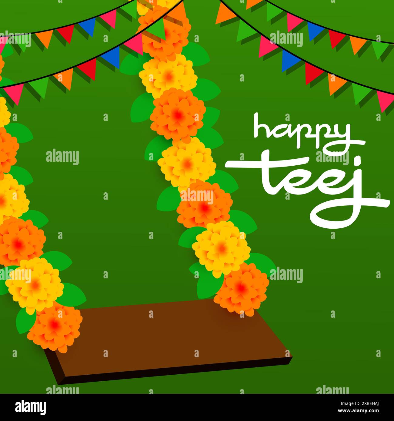 illustration design for celebrate teej india festival Stock Vector ...