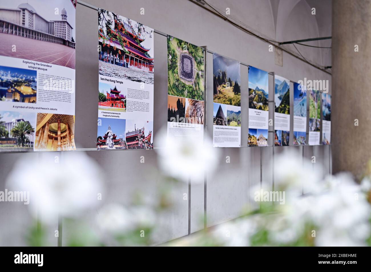 LVIV, UKRAINE - JUNE 11, 2024 - Banners are displayed at the Indonesia ...