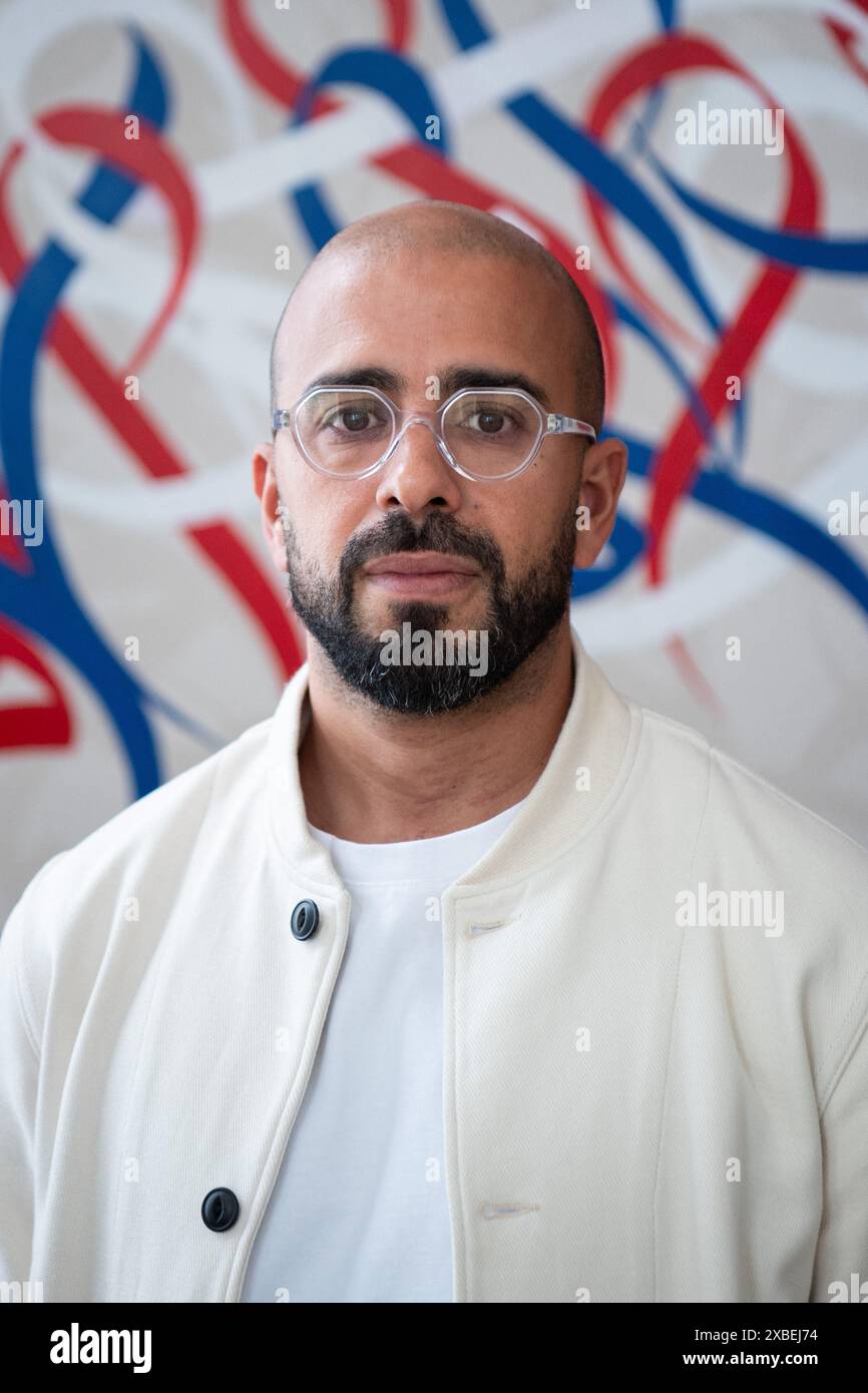 Paris, France. 11th June, 2024. Artist El Seed attends the Opening of ...