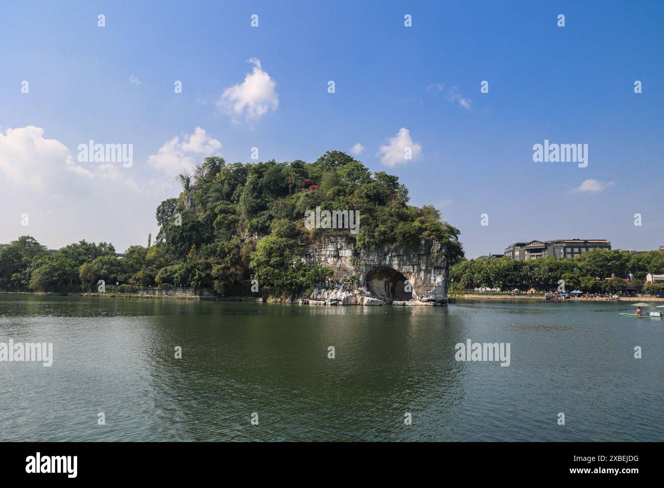 Panorama view of elephant trunk hill - an eroded karst geological ...