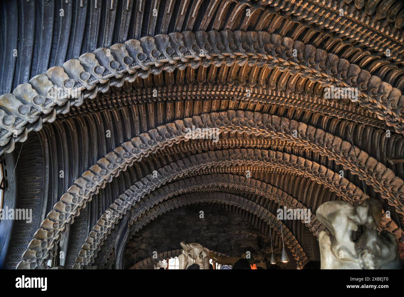 Gruyeres, Switzerland - January 27. 2023: The grotesque interiors of ...