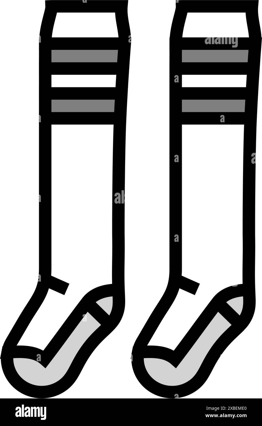 Socks Japanese School Color Icon Vector Illustration Stock Vector Image