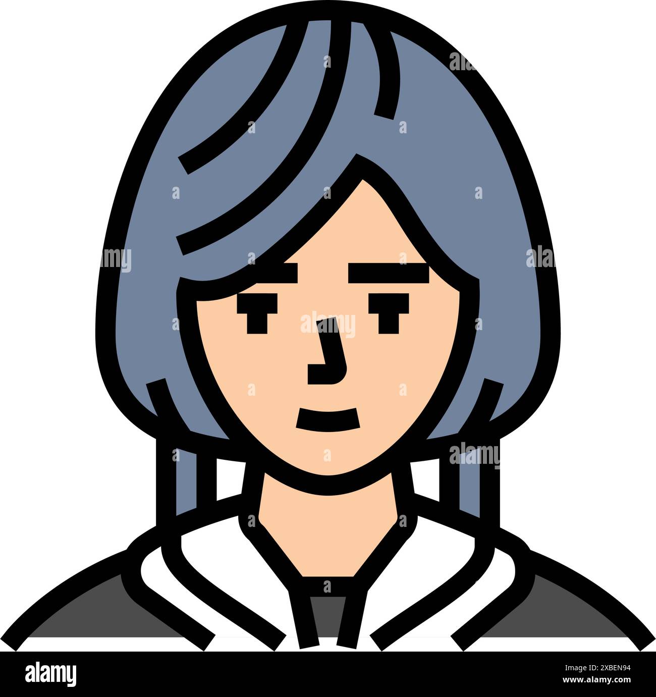 girl avatar japanese color icon vector illustration Stock Vector Image ...