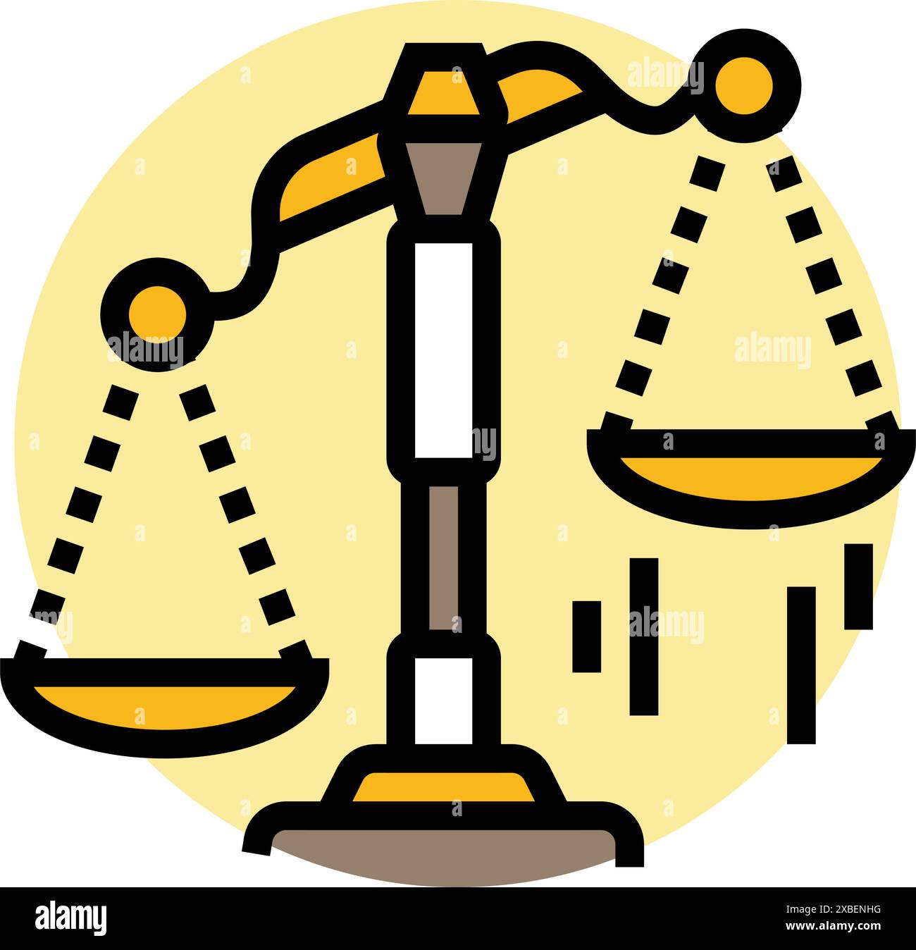 scales tipping favor progress color icon vector illustration Stock ...