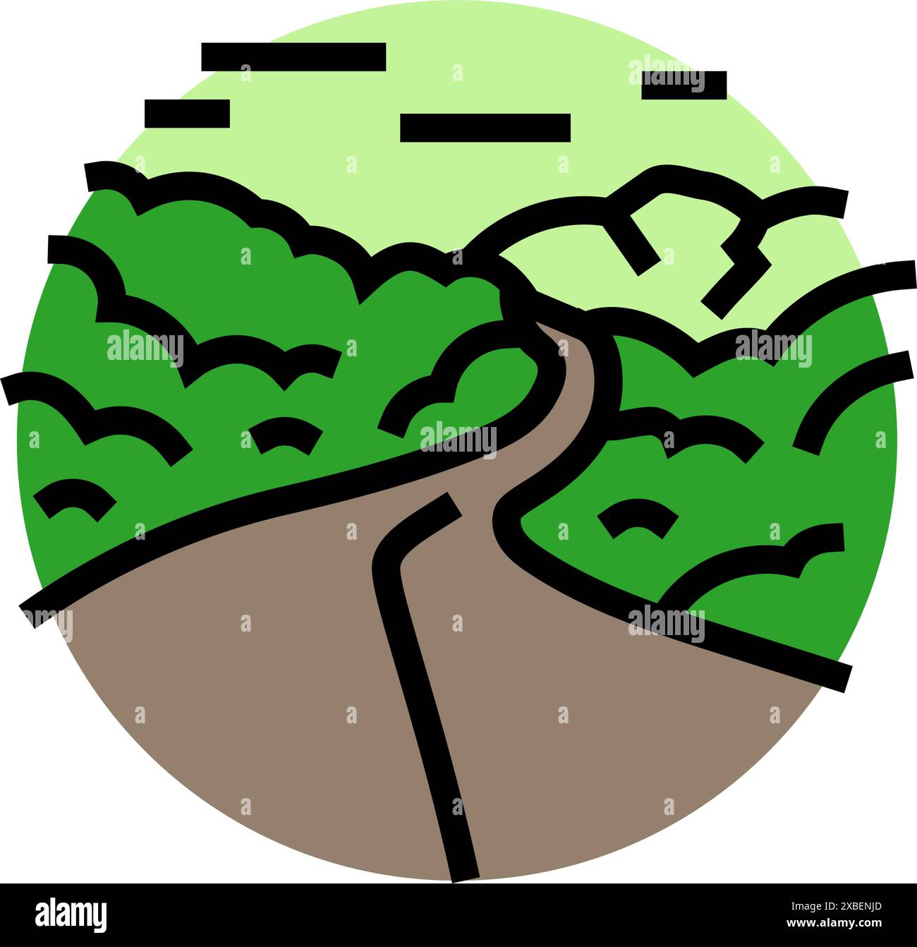 road leading forward progress color icon vector illustration Stock ...