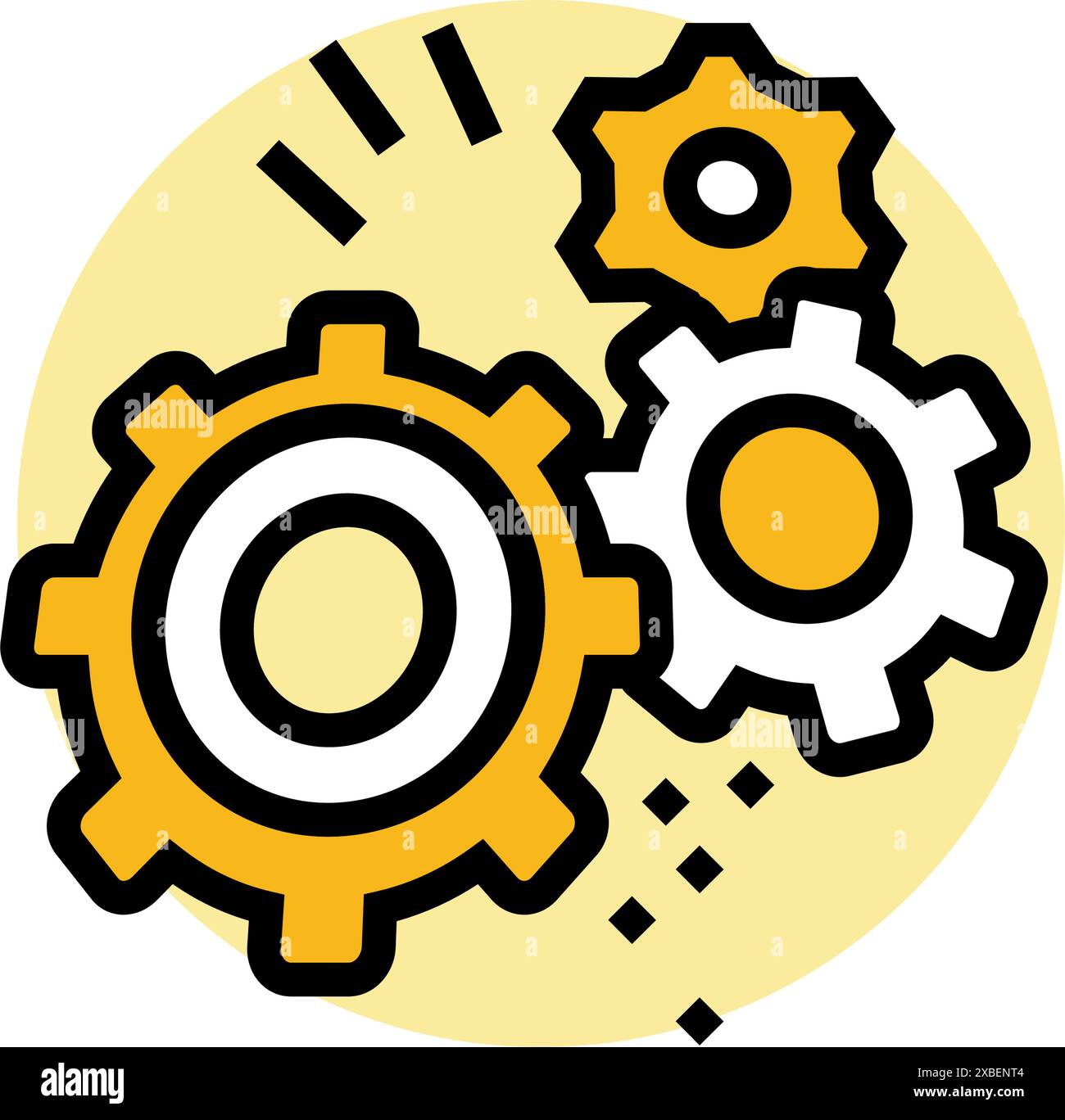 moving gears progress color icon vector illustration Stock Vector Image ...