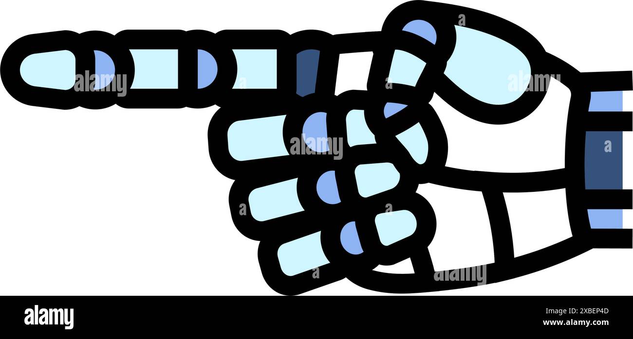 pointer robot hand gesture color icon vector illustration Stock Vector ... pointer robot hand gesture color icon vector illustration Stock Vector ...
