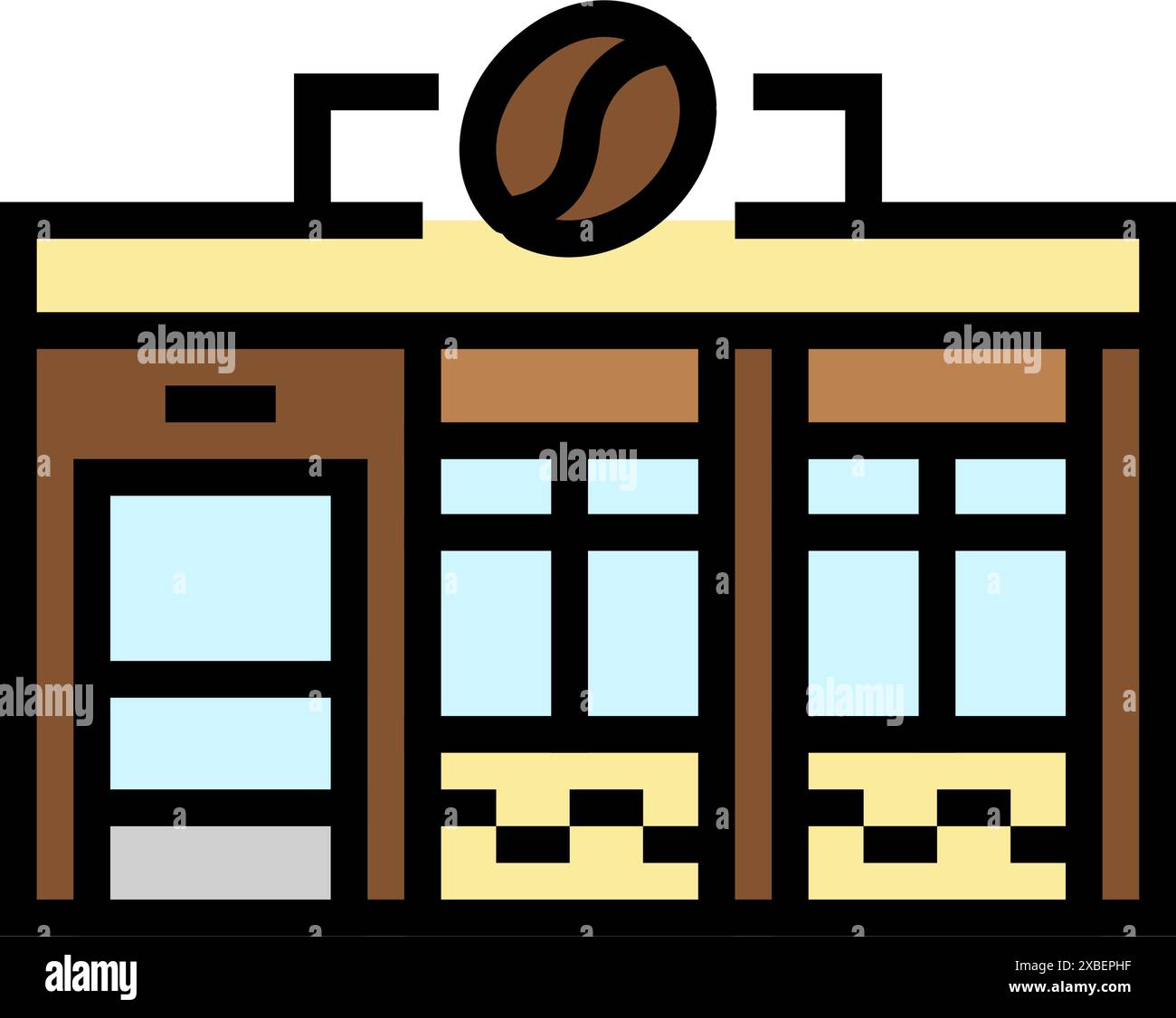 coffeehouse street food cafe color icon vector illustration Stock ...