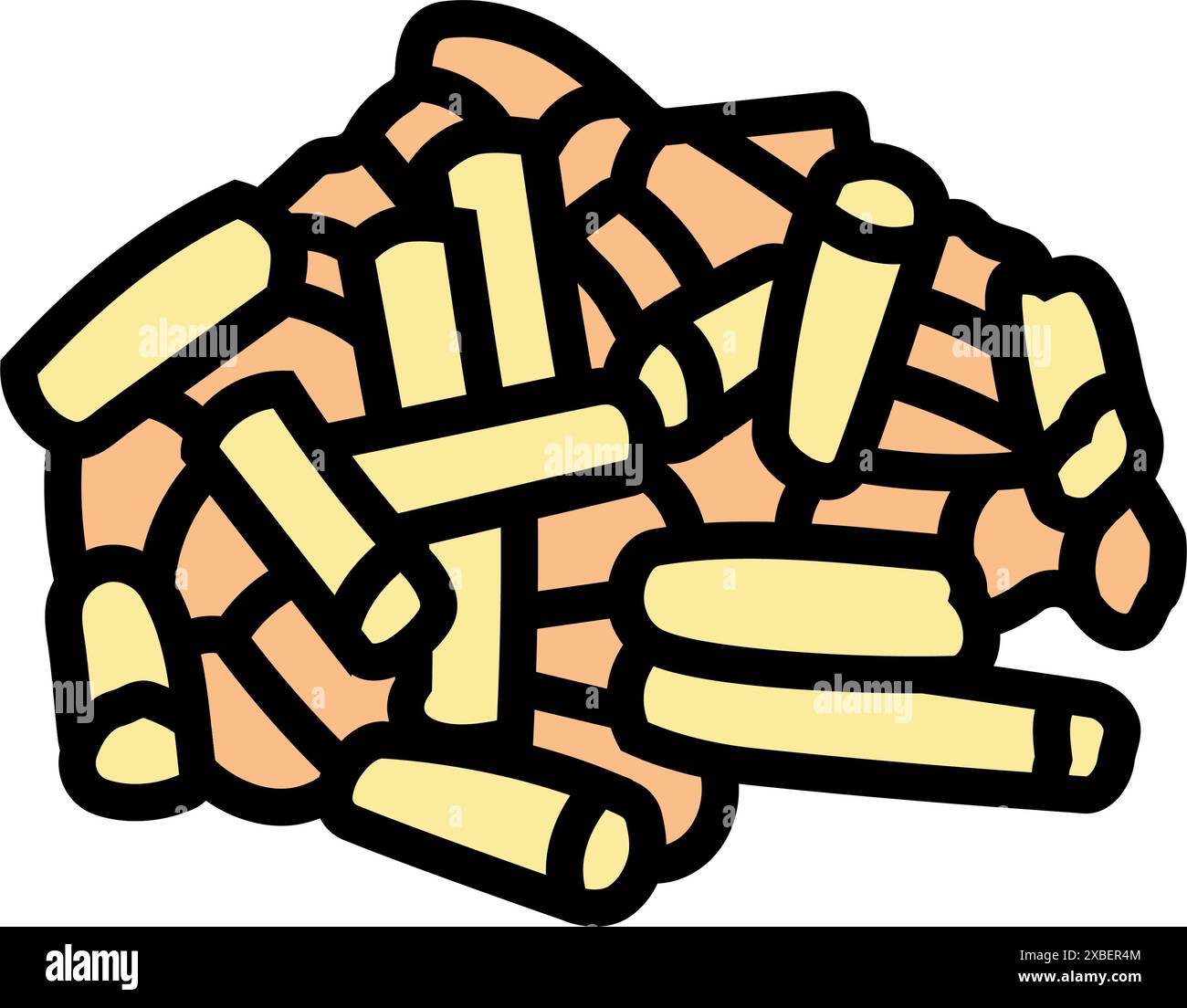 fuel wood pellets color icon vector illustration Stock Vector Image ...