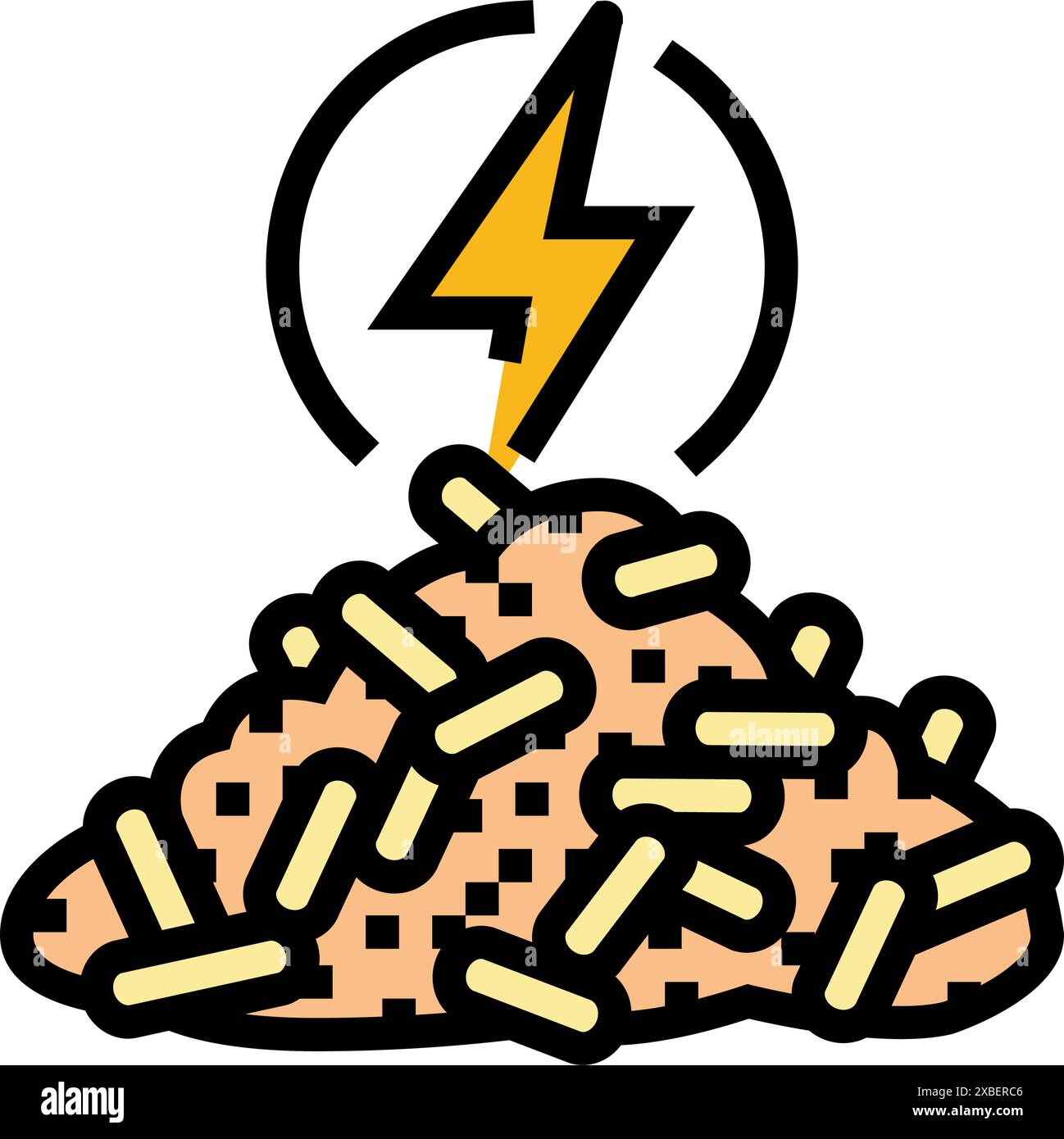 energy wood pellets color icon vector illustration Stock Vector Image ...