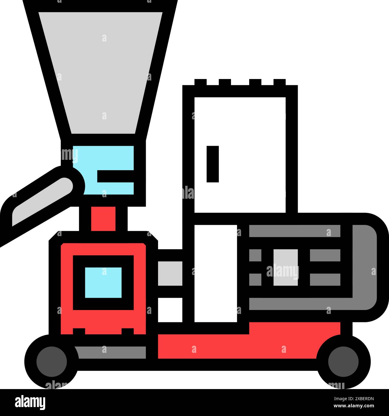 pellet mill wood pellets color icon vector illustration Stock Vector ...
