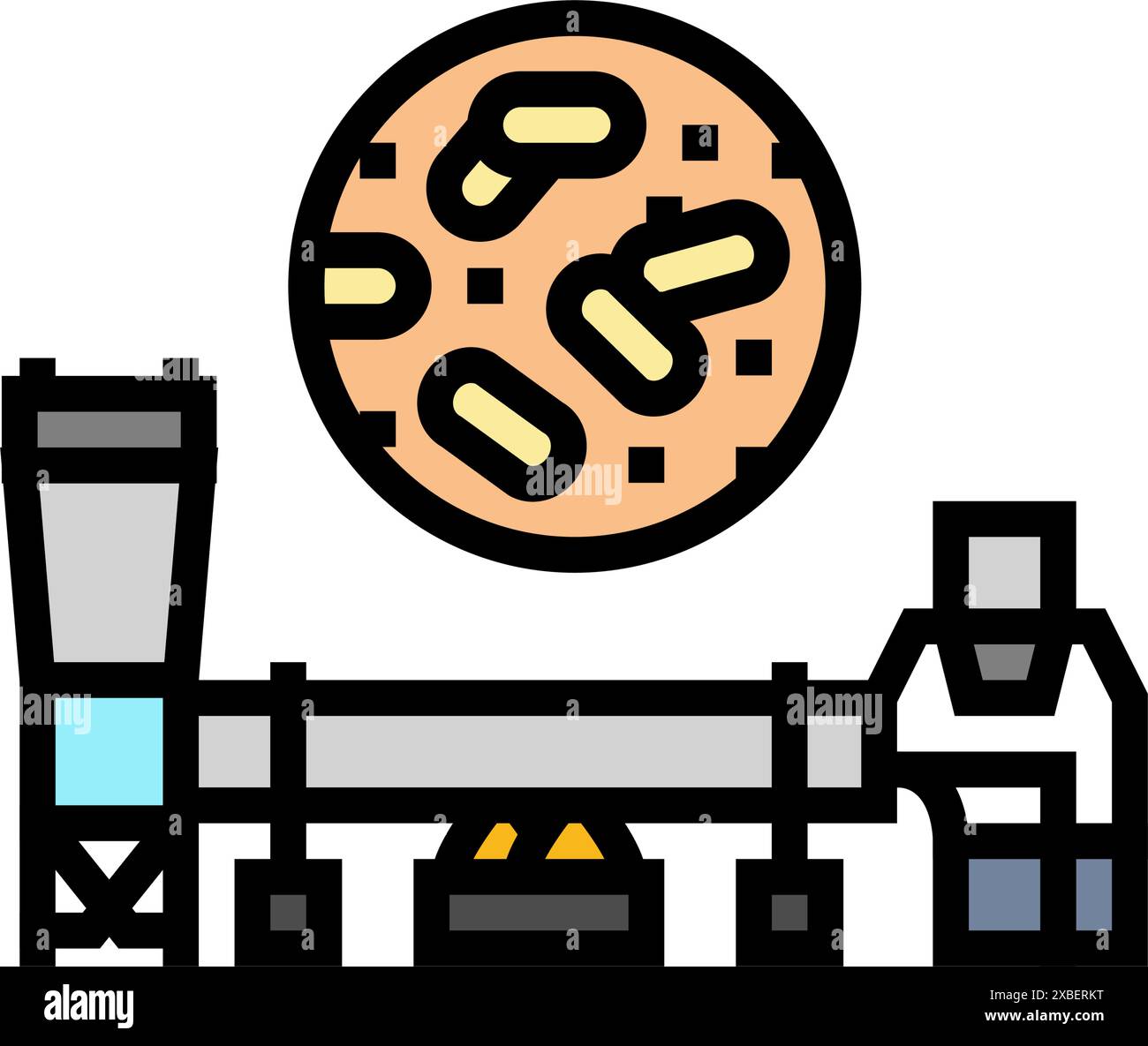 drying wood pellets color icon vector illustration Stock Vector Image ...