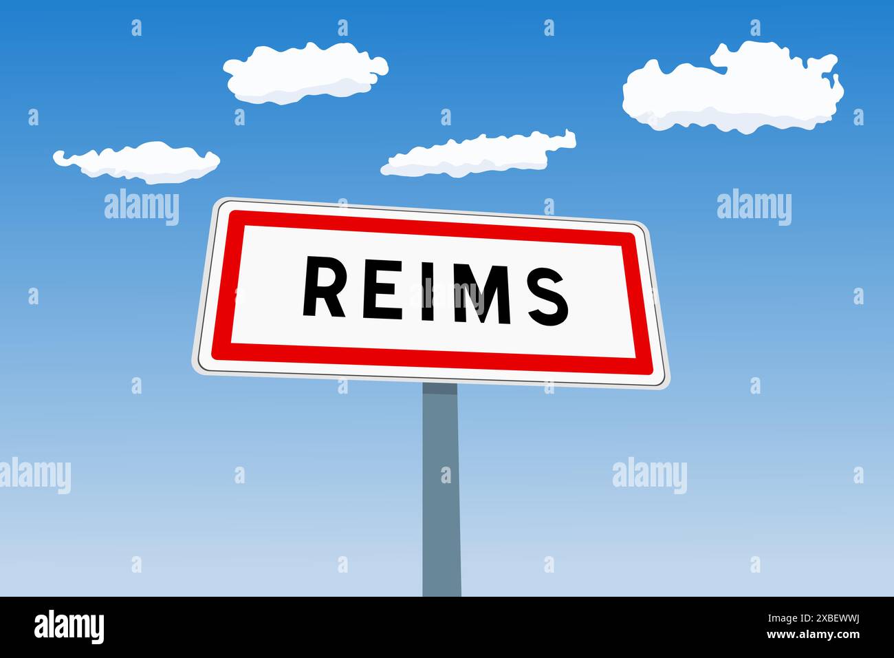 Direction sign france Stock Vector Images - Alamy