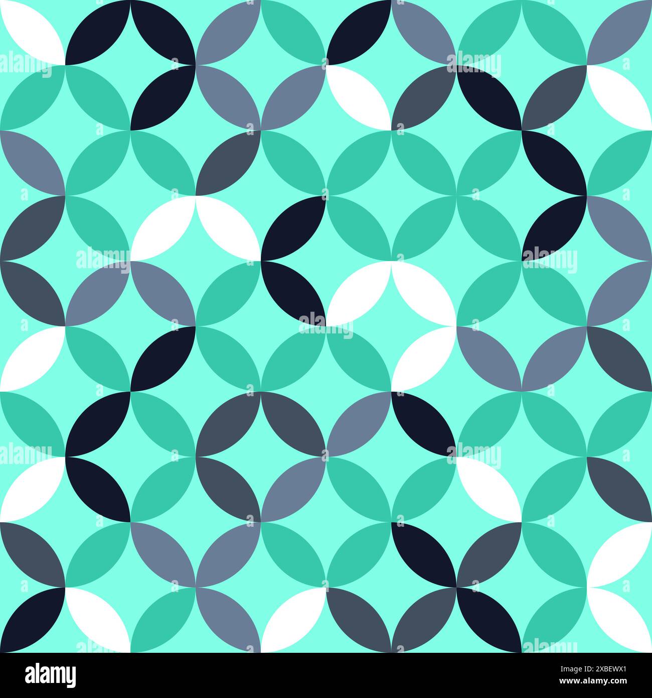 Cool Overlapping Circles Seamless Texture Classic Ovals And Circles Vector Geometric Fashion