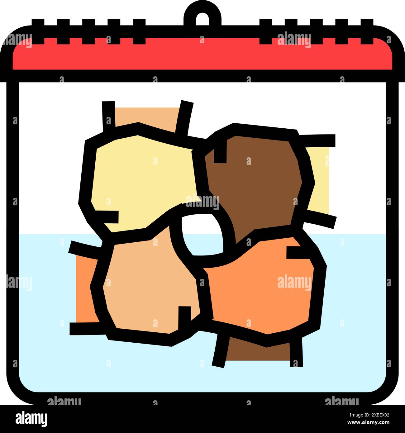 elimination of racial discrimination color icon vector illustration ...